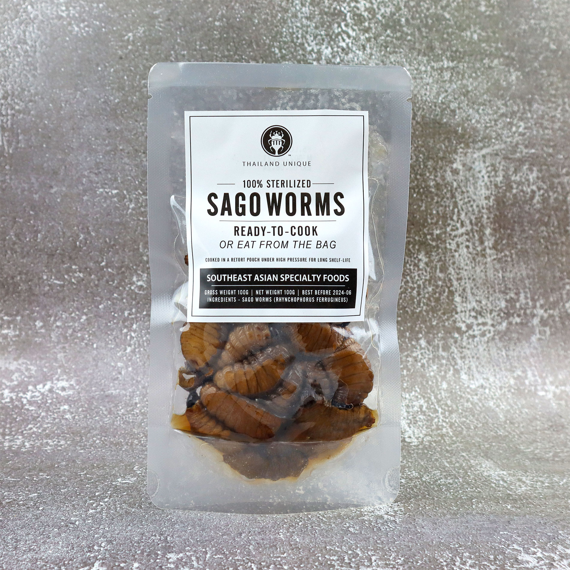 Sago Worms Ready-to-cook in retort pouch, long shelf-life, no ...